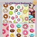 Set of 10 Donut Digital Bookmarks to Download and Print - Silhouette ...