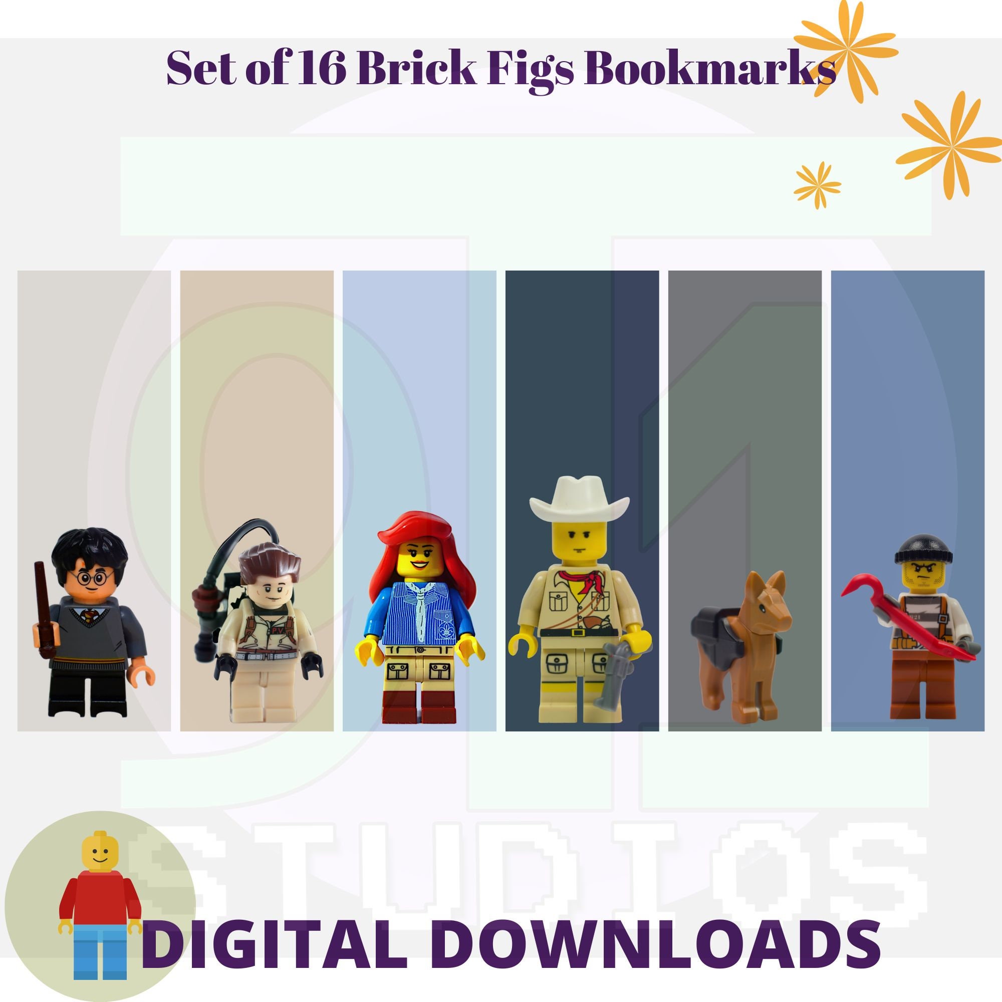 Set of 16 Fig Collection Digital Bookmarks to Download and Print ...