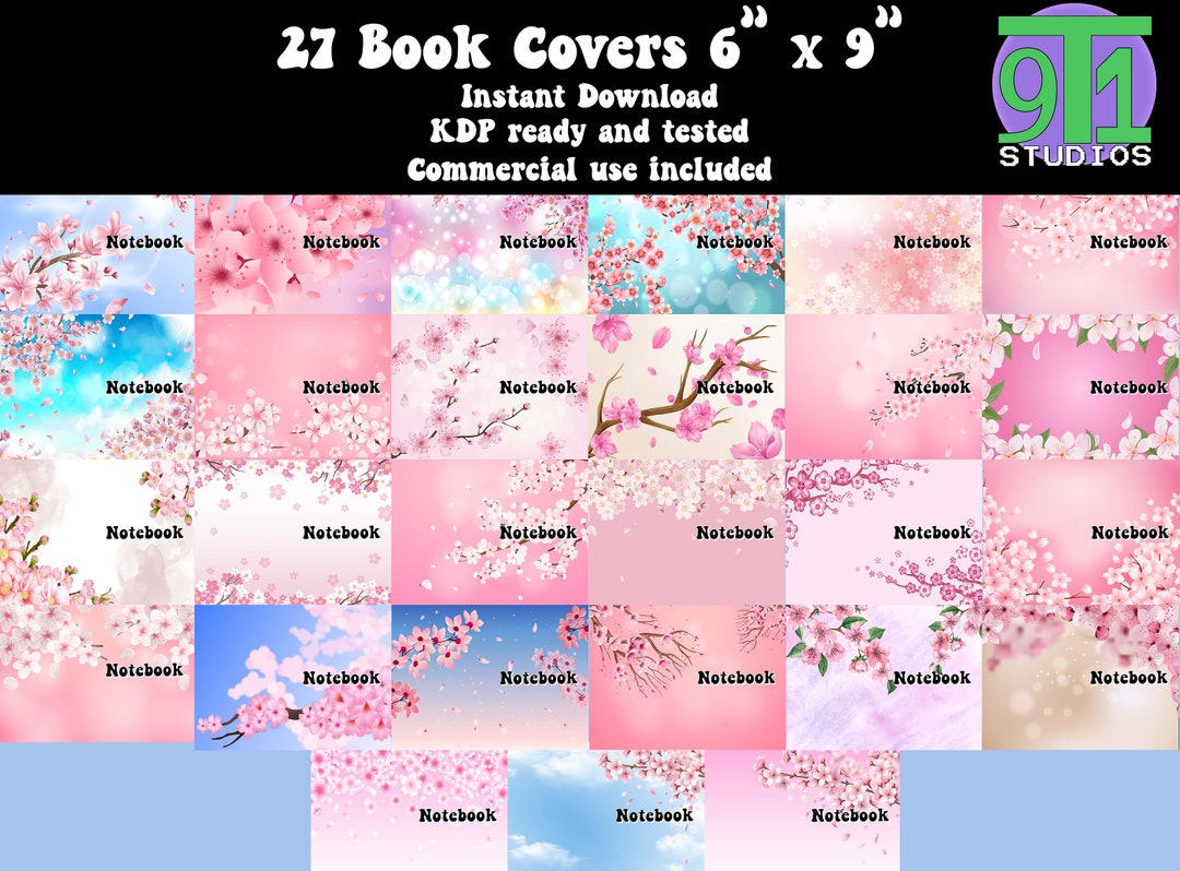 27 Cherry Blossom Themed Book Covers, 6' X 9', KDP Tested and Ready - Etsy