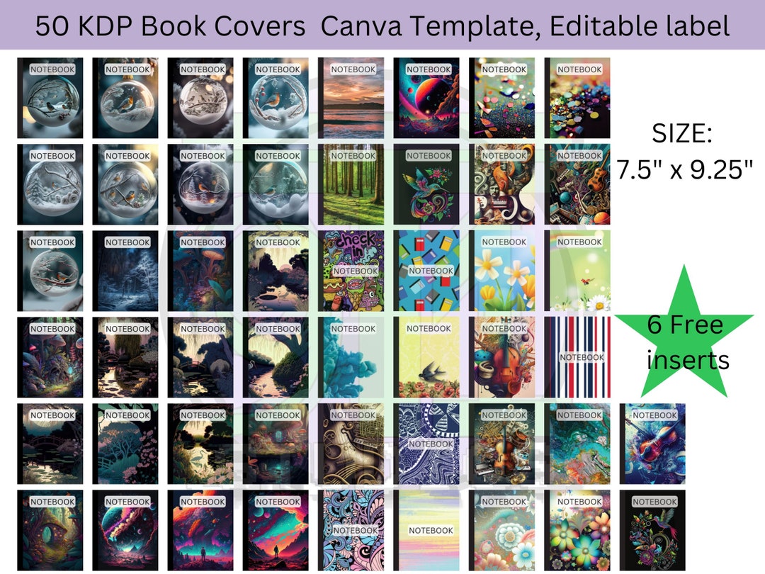 50 KDP Editable Book Covers Ready to Upload Straight to KDP. 6 FREE ...