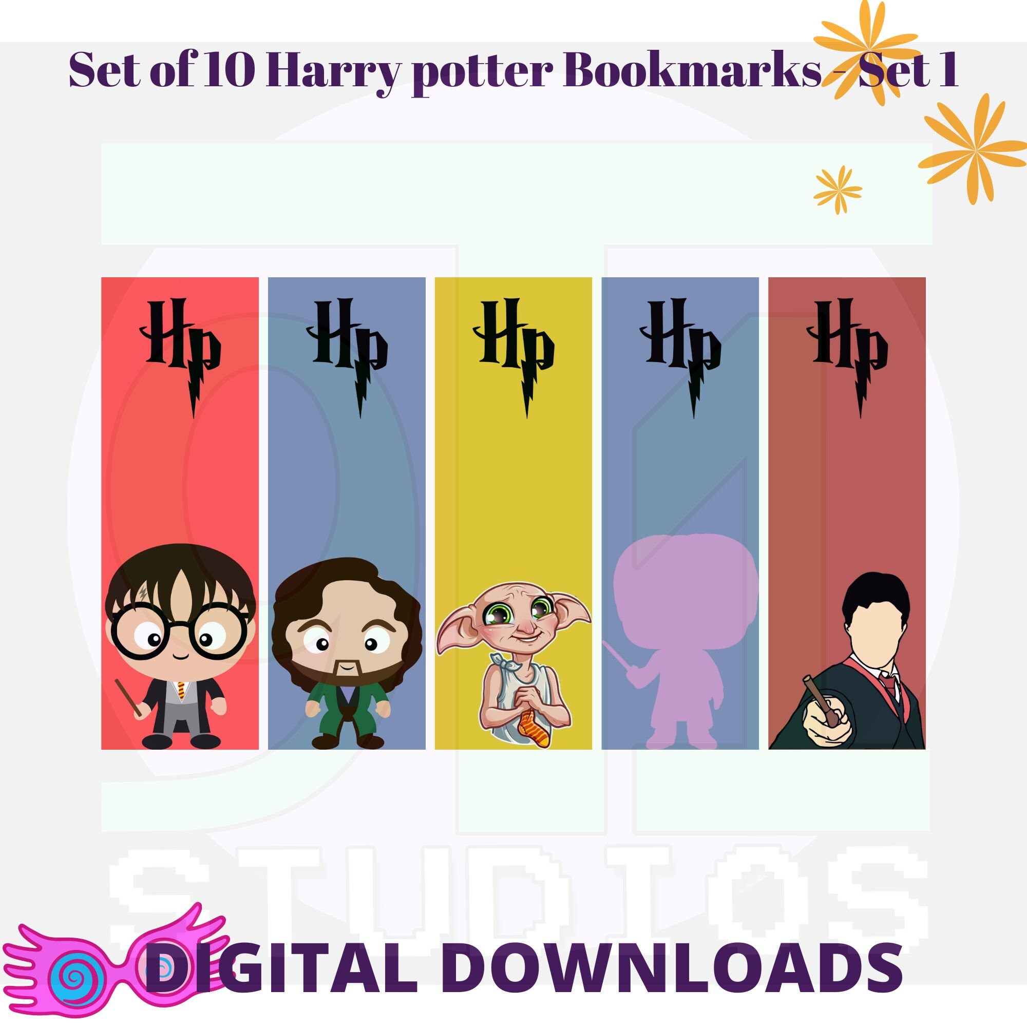 Set of 10 HP Digital Bookmarks to Download and Print - Silhouette ...
