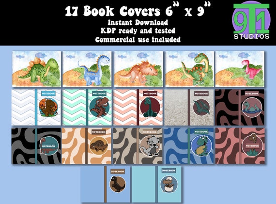 17 Dinosaur Themed Book Covers 6' X 9' KDP Tested | Etsy