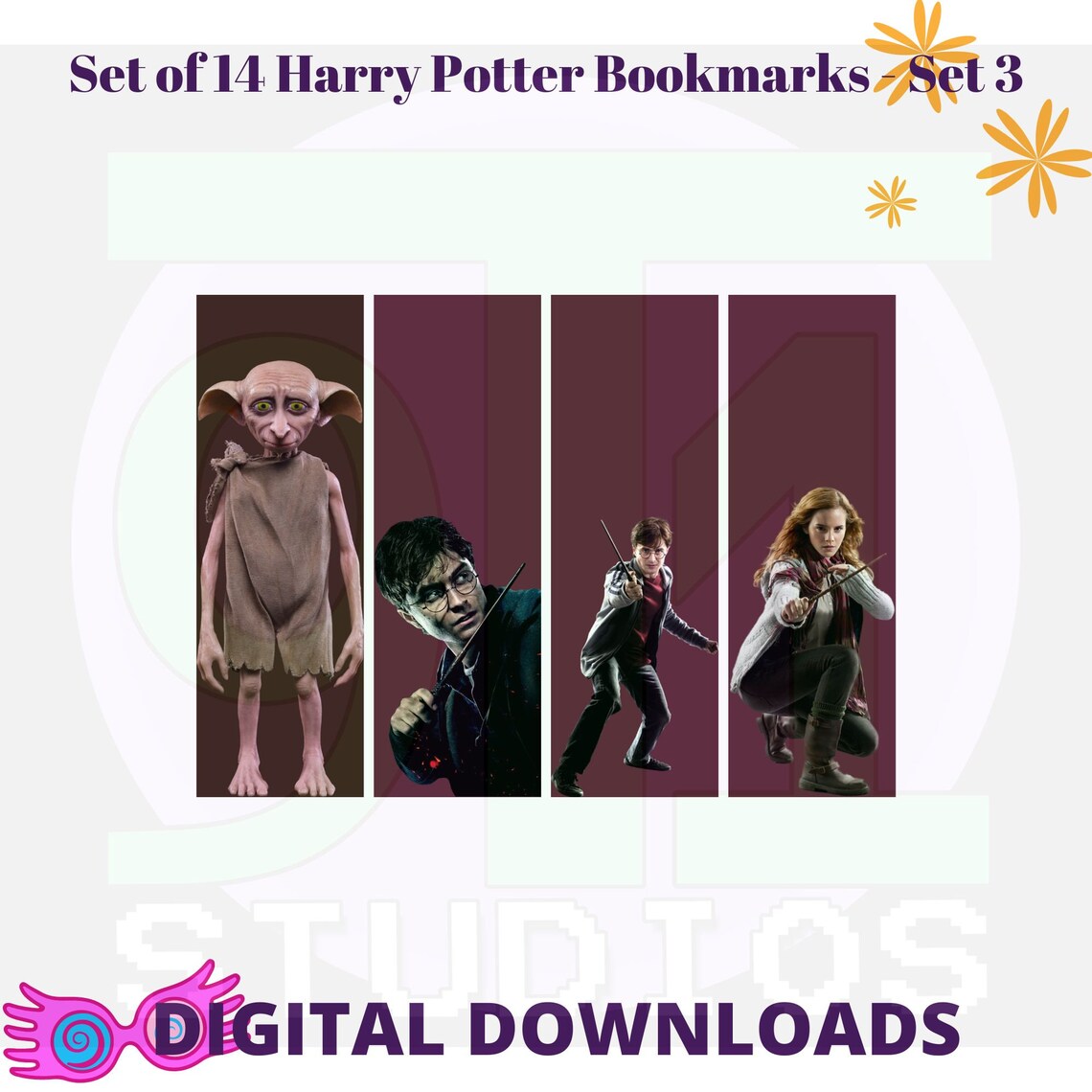Set of 14 HP Digital Bookmarks to Download and Print - Silhouette ...