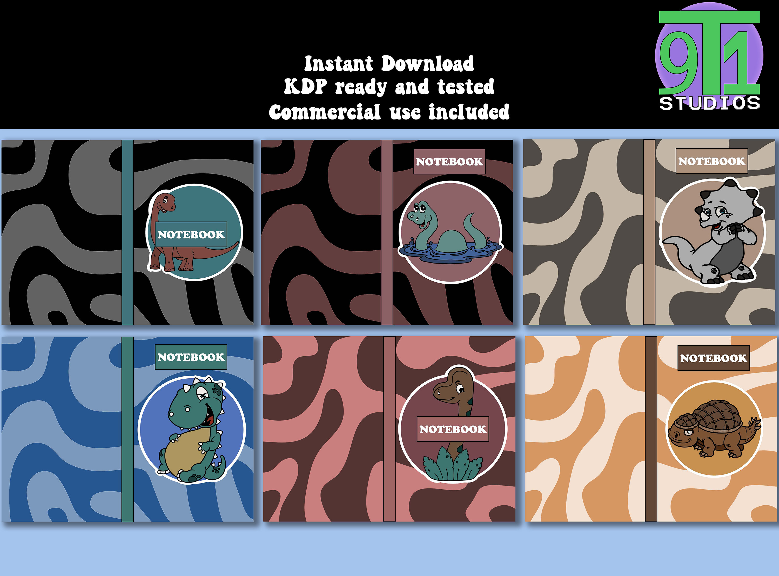 17 Dinosaur Themed Book Covers, 6' X 9', KDP Tested and Ready - Etsy