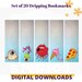 Set of 20 Dripping Digital Bookmarks to Download and Print - Etsy