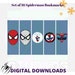 Set of 16 Spiderman Digital Bookmarks to Download and Print ...