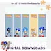 Set of 14 Sonic Digital Bookmarks to Download and Print - Silhouette ...