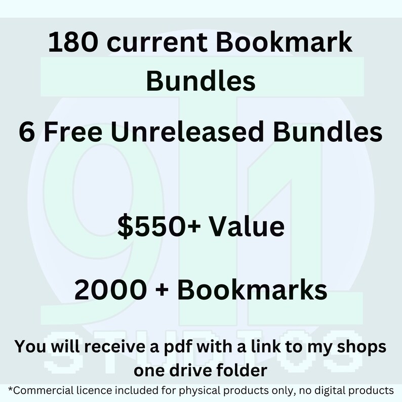 MEGA BOOKMARK BUNDLE - All Available Bookmark Bundles Plus Unreleased ...