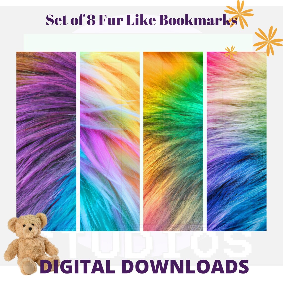 Set of 8 Fur Like Digital Bookmarks to Download and Print - Silhouette ...