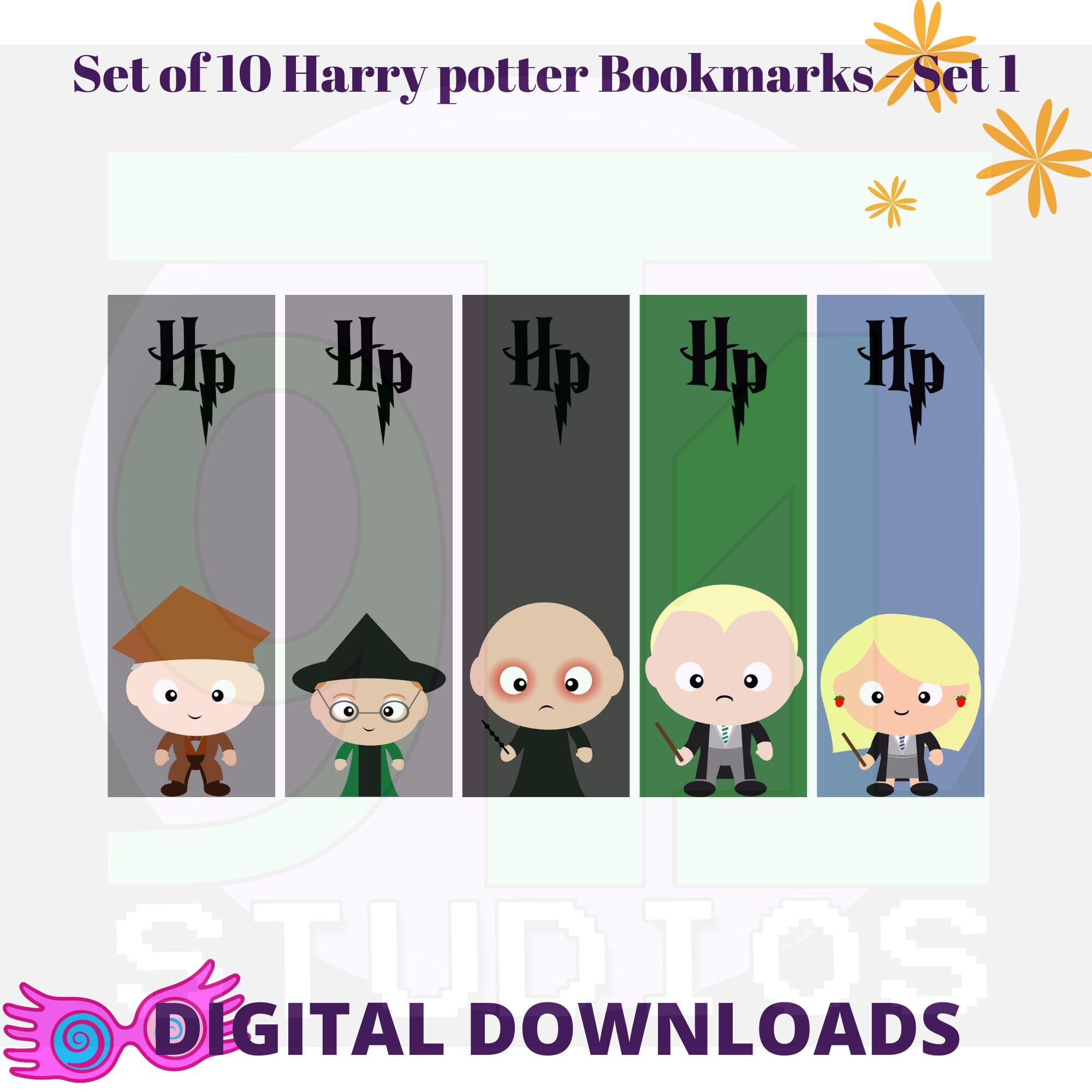 Set of 10 HP Digital Bookmarks to Download and Print - Silhouette ...
