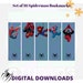 Set of 16 Spiderman Digital Bookmarks to Download and Print Silhouette ...
