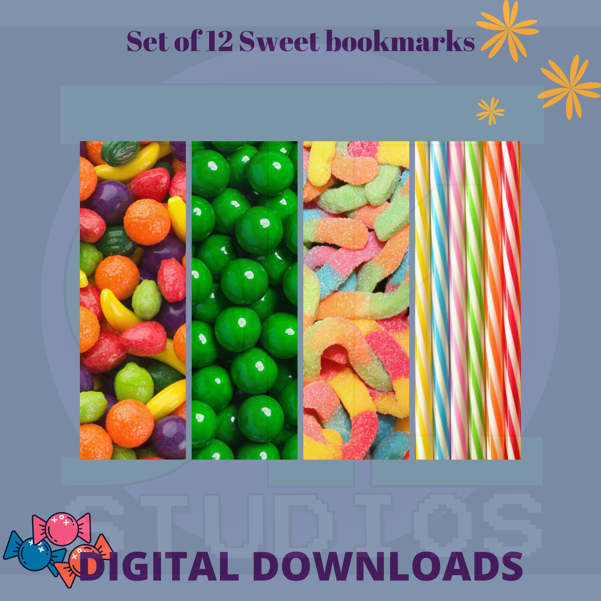 Set of 12 Sweet Digital Bookmarks to Download and Print - Silhouette ...