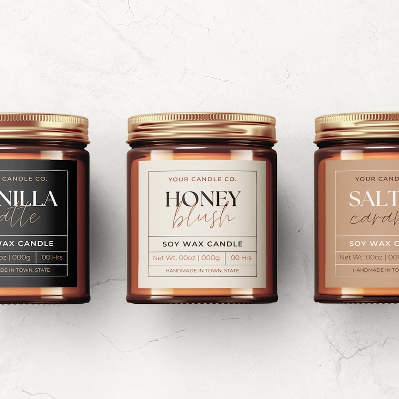 Candle Label Template - Etsy