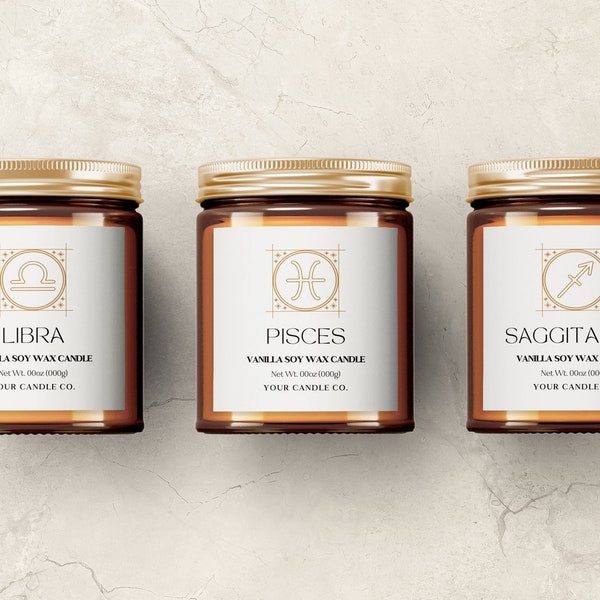 Zodiac Label Template - Etsy