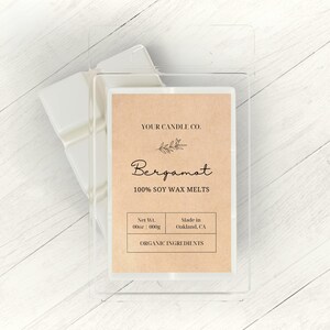 Wax Melt Label Template Editable Canva, Custom Wax Melt Label Template ...