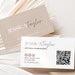 Business Card Template Canva QR Code, Printable Modern Business Card ...