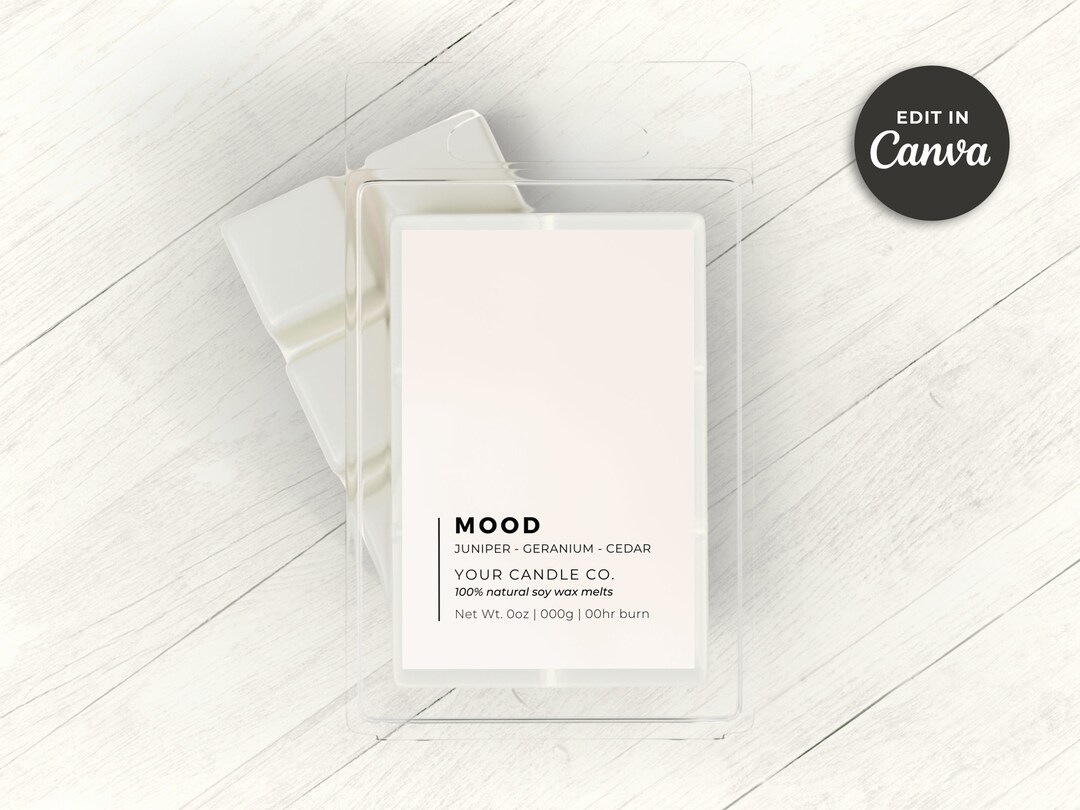 Wax Melt Label Templates Editable Canva, Custom Wax Melt Product Label ...