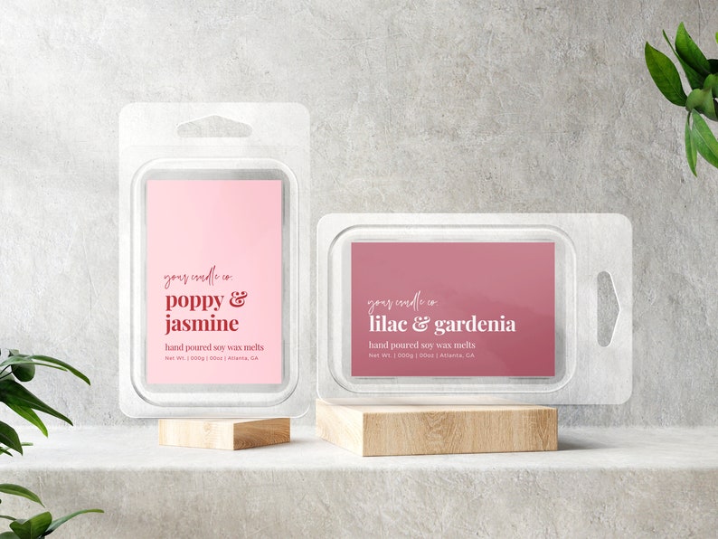 Wax Melt Label Template Editable in Canva Custom Wax Melt - Etsy