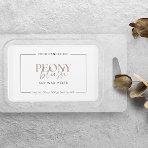 Wax Melt Label Template Editable in Canva, Custom Wax Melt Label ...