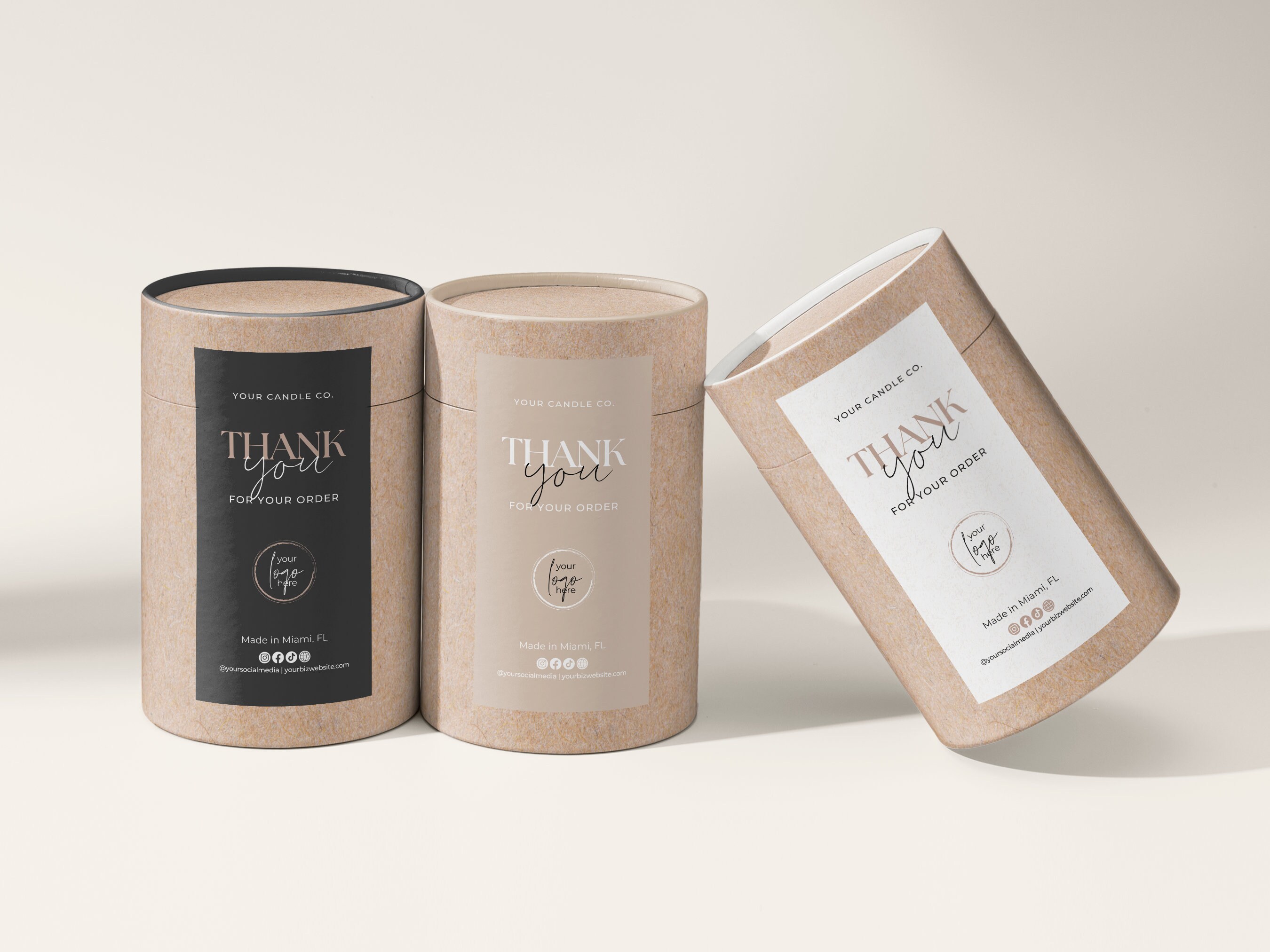 Box Label Template Canva, Custom Box Seal Label Design, Package Label ...