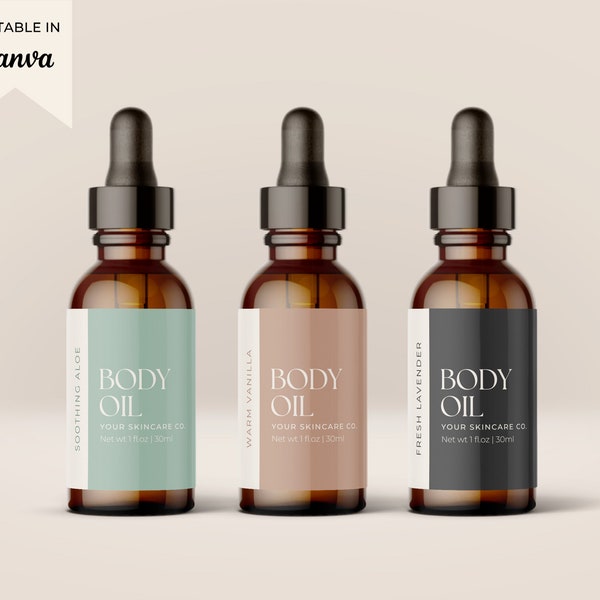 Body Oil Label - Etsy