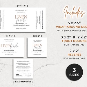 Editable Room Spray Label Template Canva, Linen Spray Bottle Label ...