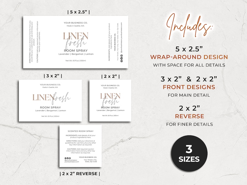 Editable Room Spray Label Template Canva Linen Spray Bottle - Etsy México