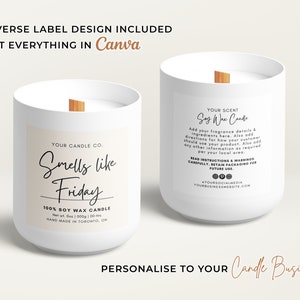 Printable Candle Labels Template, Modern Candle Label Design, Funny ...