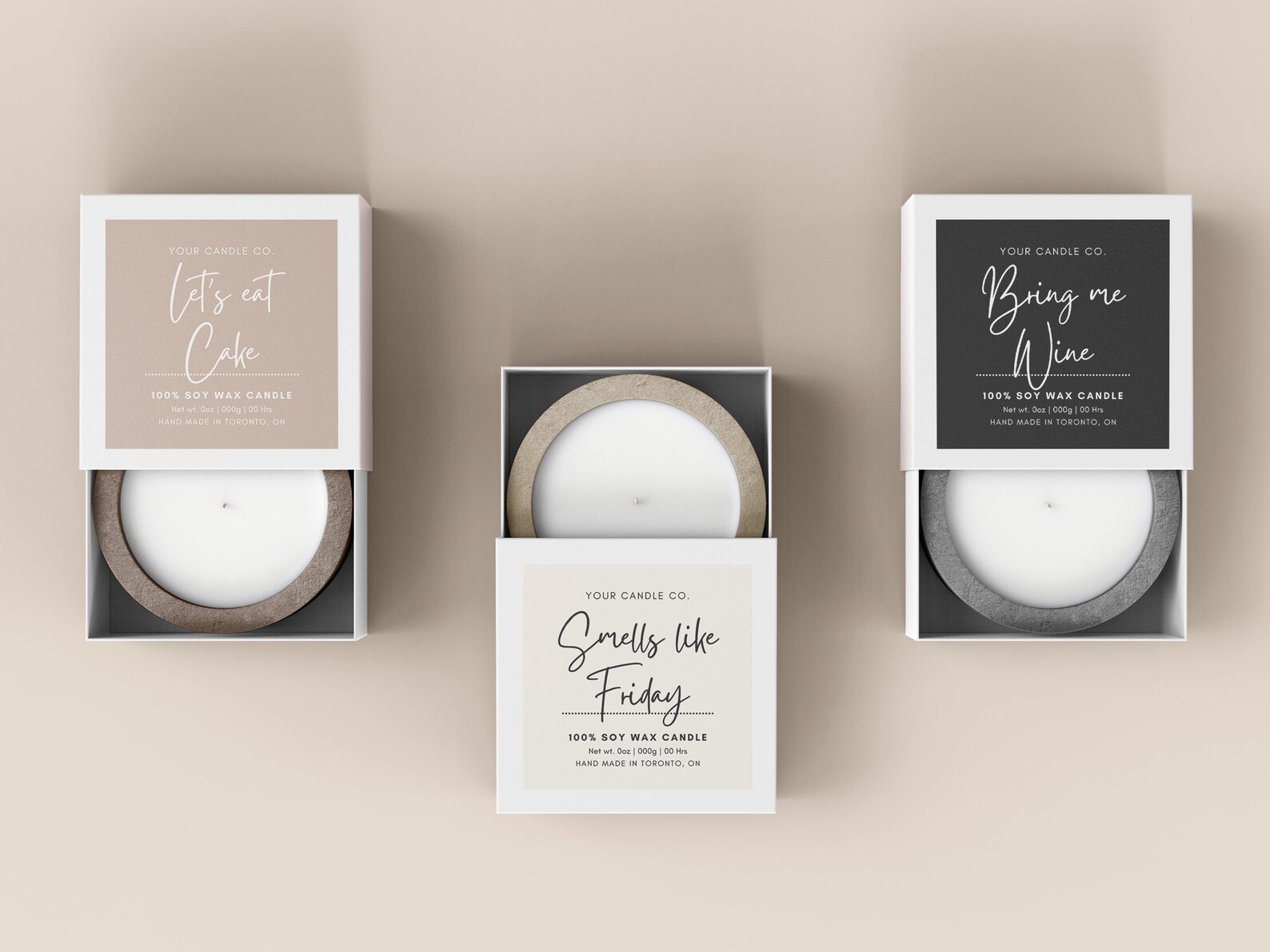 Printable Candle Labels Template, Modern Candle Label Design, Funny ...