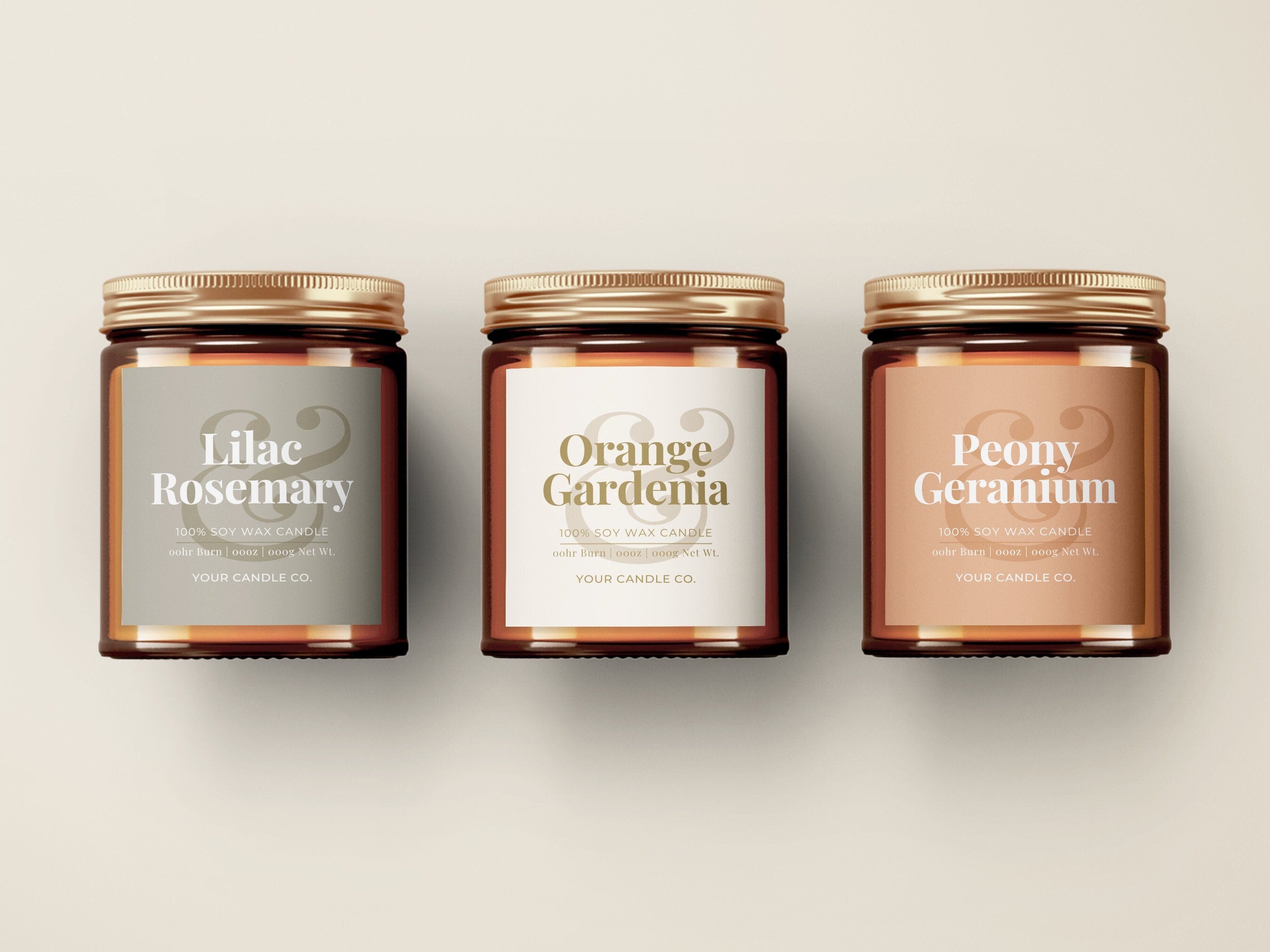 Printable Candle Label Template Canva, Modern Elegant Candle Label ...