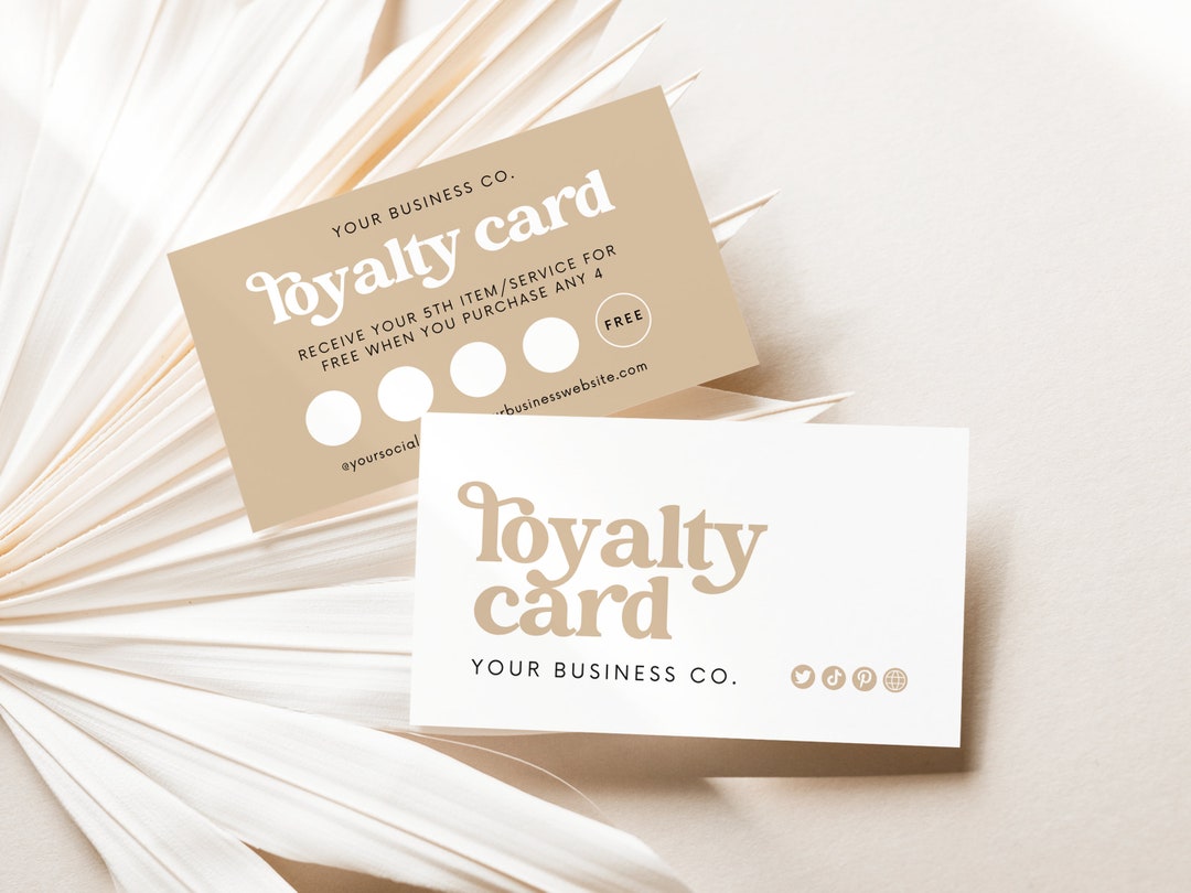 Loyalty Card Template Canva Printable Customer Loyalty Card - Etsy