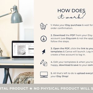 Etsy Shop Cover Banner Kit Canva, Editable Boho Etsy Store Branding Set ...