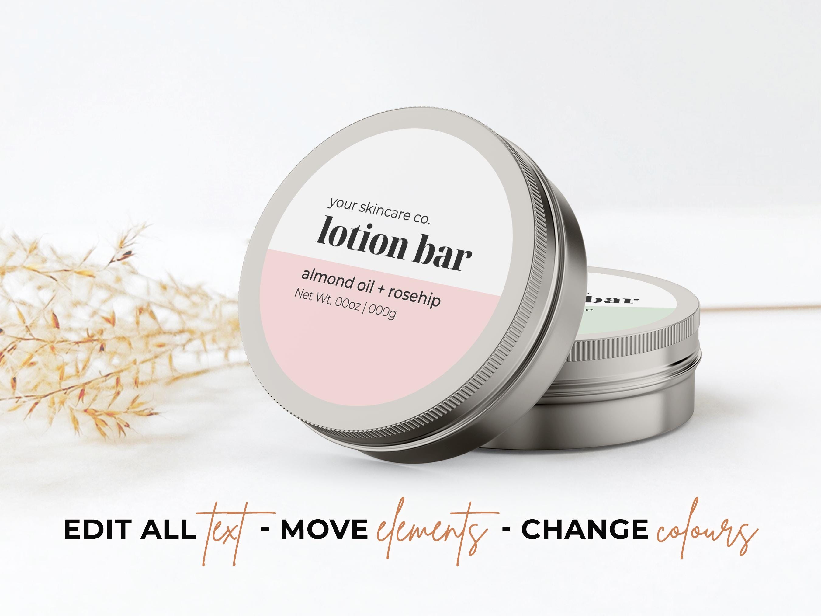 Printable Round Lotion Bar Label Template Canva, Editable Modern Lotion ...