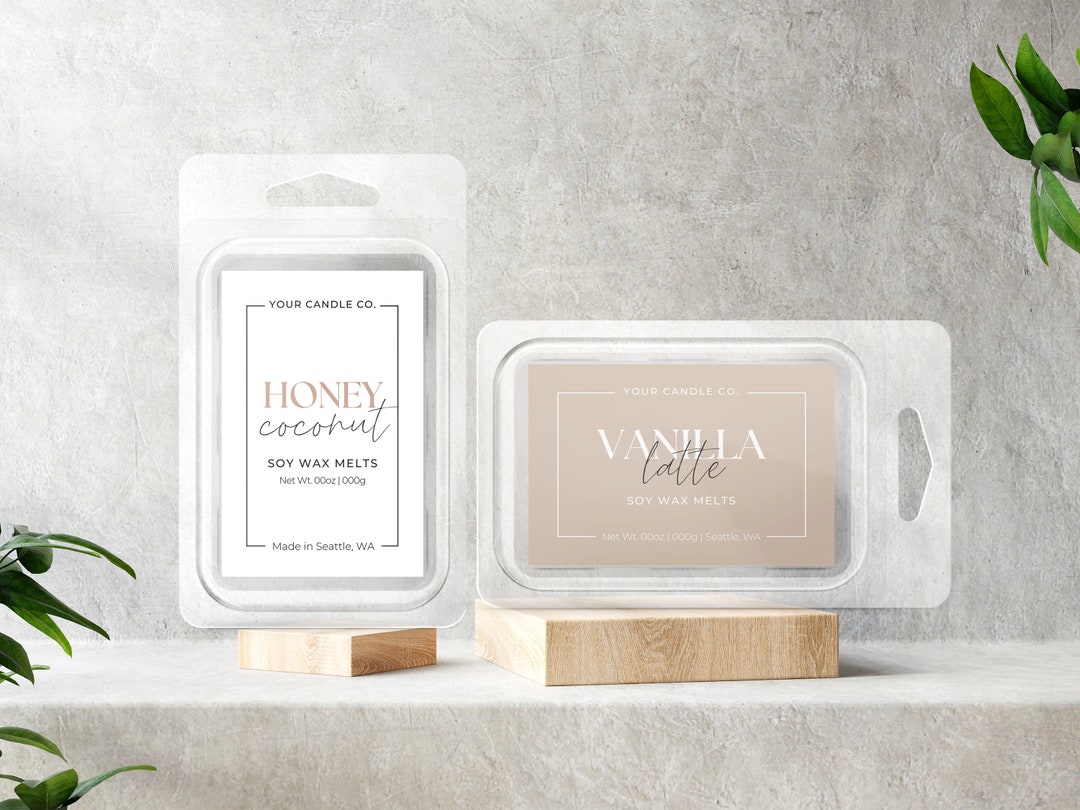 Wax Melt Label Template Editable in Canva, Custom Wax Melt Label ...