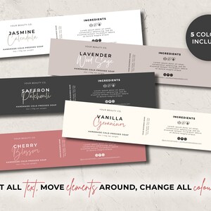 Editable Soap Bar Label Template Canva, Printable Soap Label Design ...