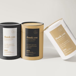 Box Label Template Canva, Custom Box Seal Label Design, Package Label ...