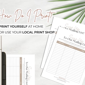 Printable Email List Template Canva, Editable Small Business Mailing ...