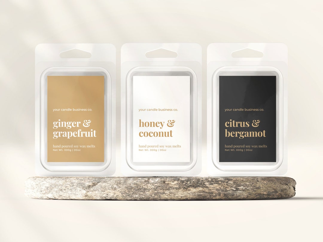 Wax Melt Label Template Canva, Editable Wax Melt Label Design ...