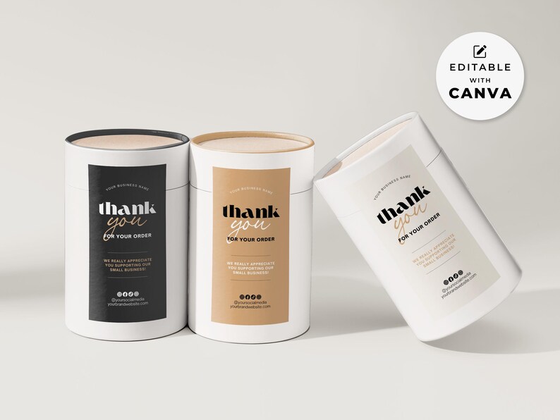 Box Label Template Canva, Editable Package Label Design, Printable Tube ...