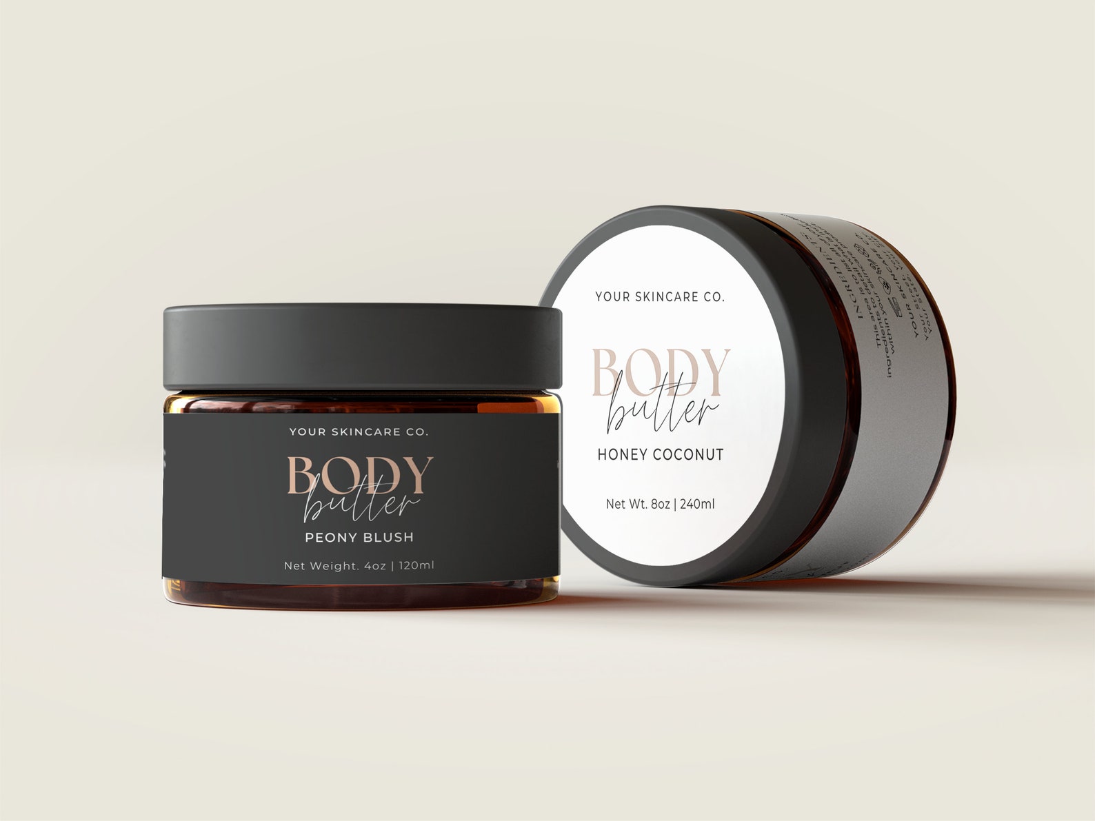 Editable Body Product Skincare Label Template, Body Butter Jar Label ...