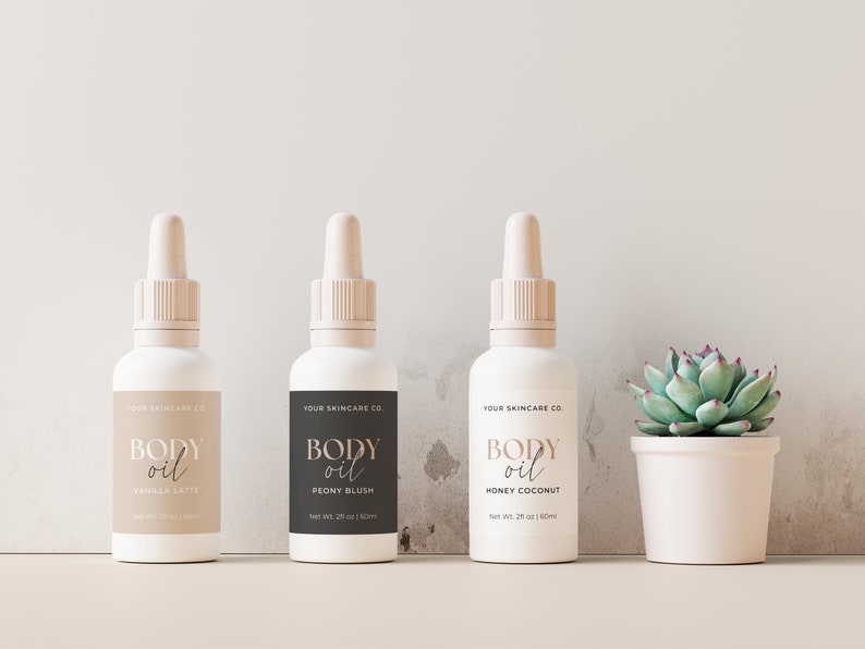 Editable Dropper Bottle Label Template Essential Oil Custom - Etsy