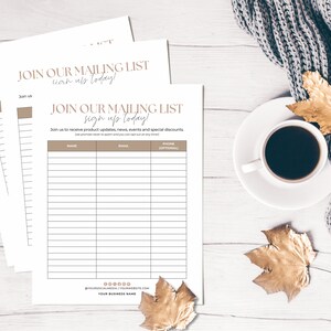 Printable Email List Template Canva, Small Business Contact List Form ...