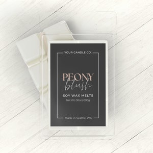 Wax Melt Label Template Editable in Canva, Custom Wax Melt Label ...