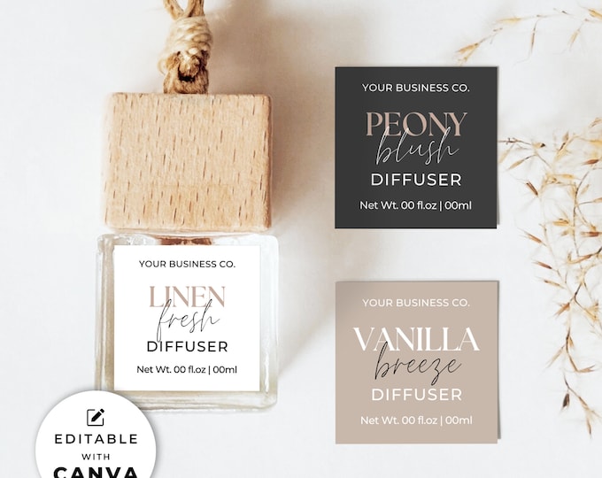 Reed Diffuser Care Card Template Editable Reed Diffuser Care ...