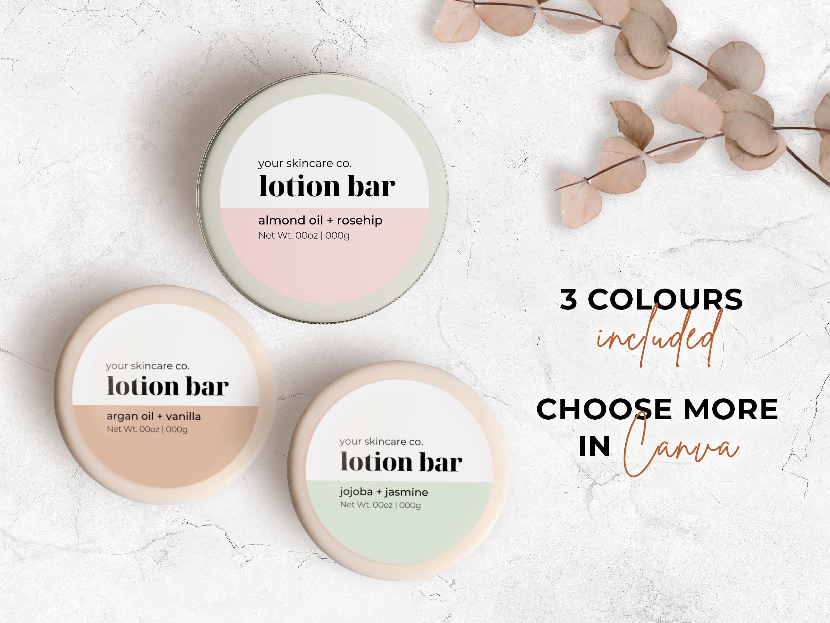 Printable Round Lotion Bar Label Template Canva, Editable Modern Lotion ...