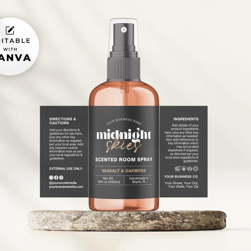 Labels 2oz Spray Bottle - Etsy