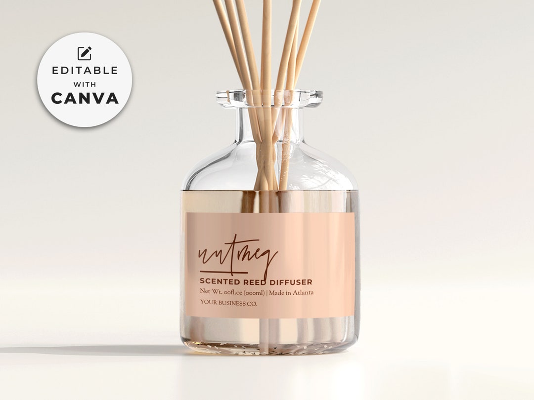 Reed Diffuser Label Template: Editable Modern Design (canva) - Etsy