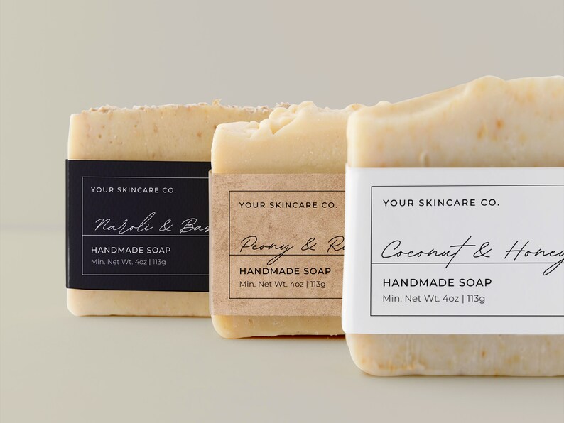 Editable Soap Label Template Canva Printable Soap Labels Band Etsy