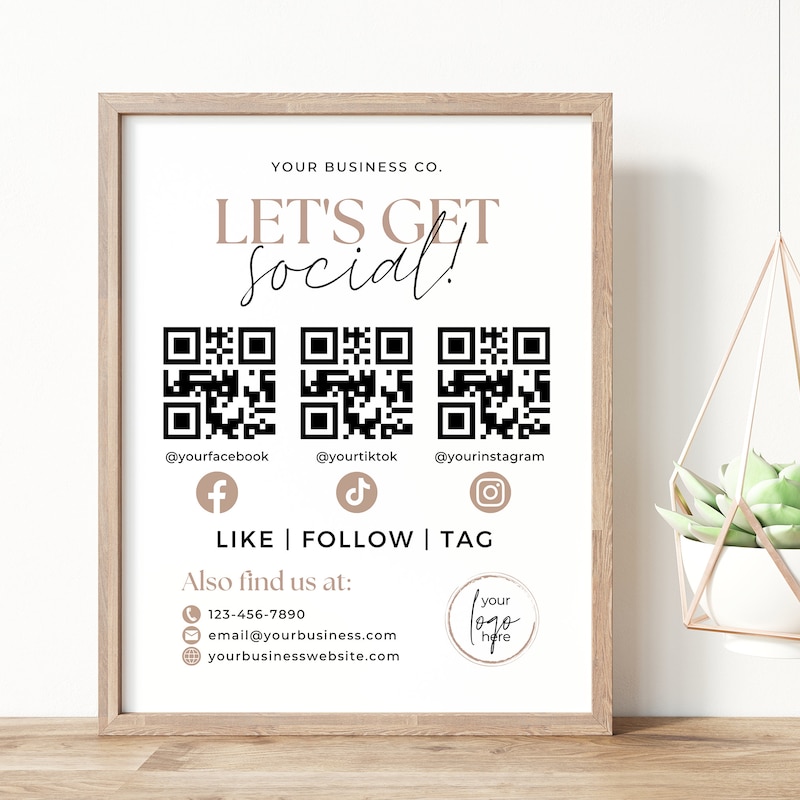 Lets Get Social Sign - Etsy