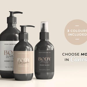 Editable Body Product Label Template, Skincare Label Template for ...